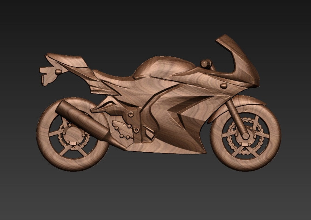 Sports Bike Digital File for CNC, 3D STL File, Engraver, Artcam, Wood ...