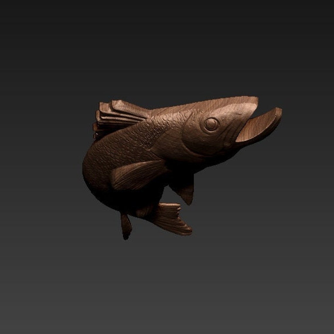 Fish Digital File for CNC, 3D STL File, Engraver, Artcam, Wood, Wall ...