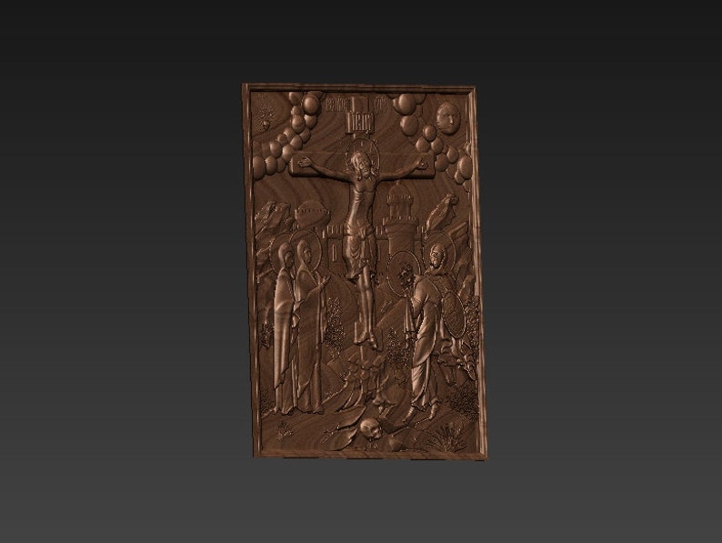 Crucifix File for CNC, 3D STL File, Engraver, Artcam, Wood, Wall Decor ...
