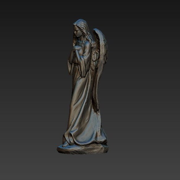 Girl Angel Statuette Digital File for CNC, 3D STL File, Engraver ...