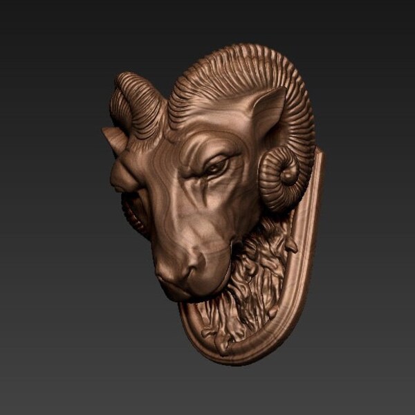 3d Printed Ram Head - Etsy