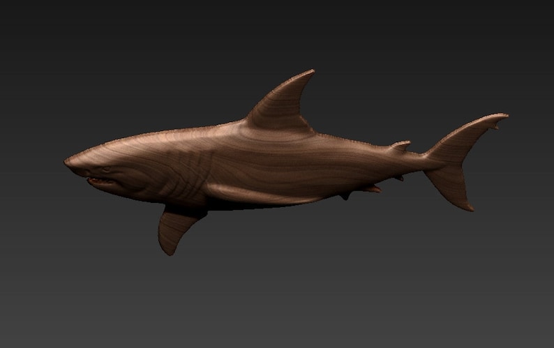 Shark Digital File for CNC, 3D STL File, Engraver, Artcam, Wood, Wall ...