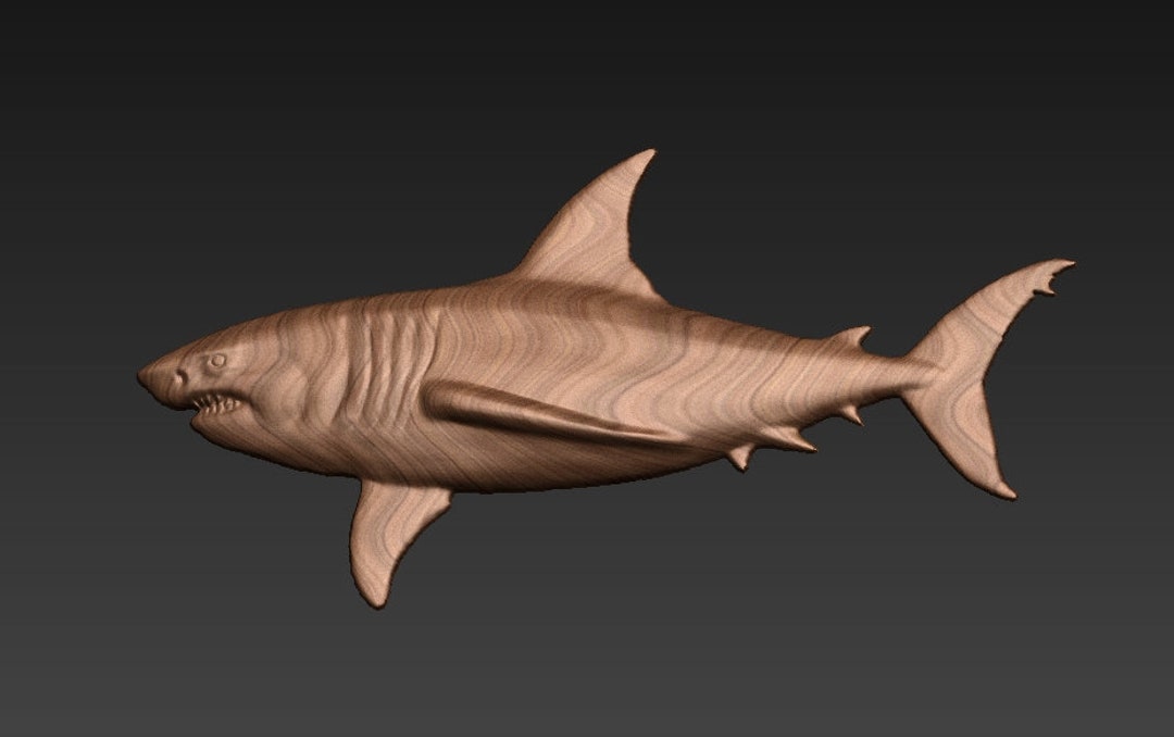 Shark Digital File for CNC, 3D STL File, Engraver, Artcam, Wood, Wall ...