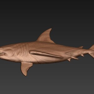 Shark Digital File for CNC, 3D STL File, Engraver, Artcam, Wood, Wall ...