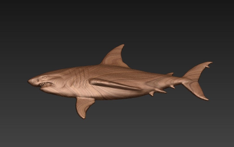 Shark Digital File for CNC, 3D STL File, Engraver, Artcam, Wood, Wall ...
