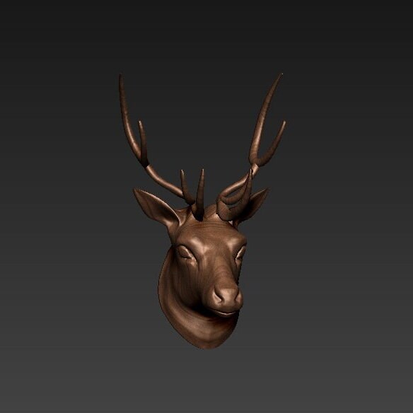 Deer Head File for CNC 3D STL File Engraver Artcam Wood - Etsy