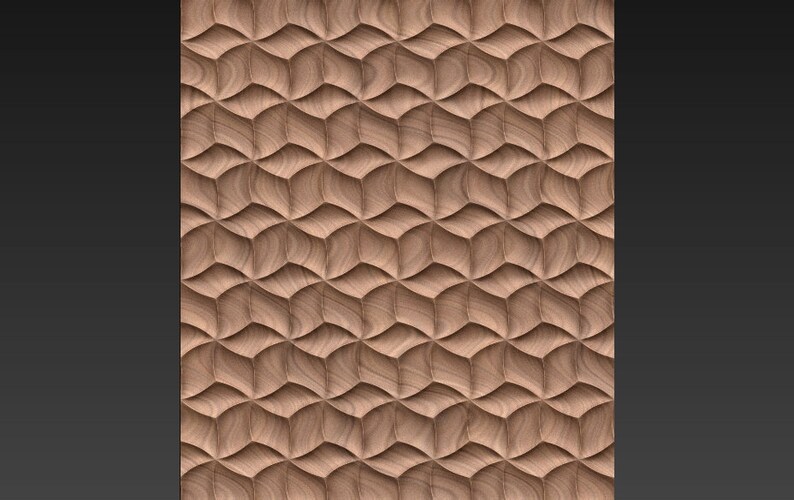 Abstract Decorative Panel 3D File for CNC, 3D STL File, Engraver ...
