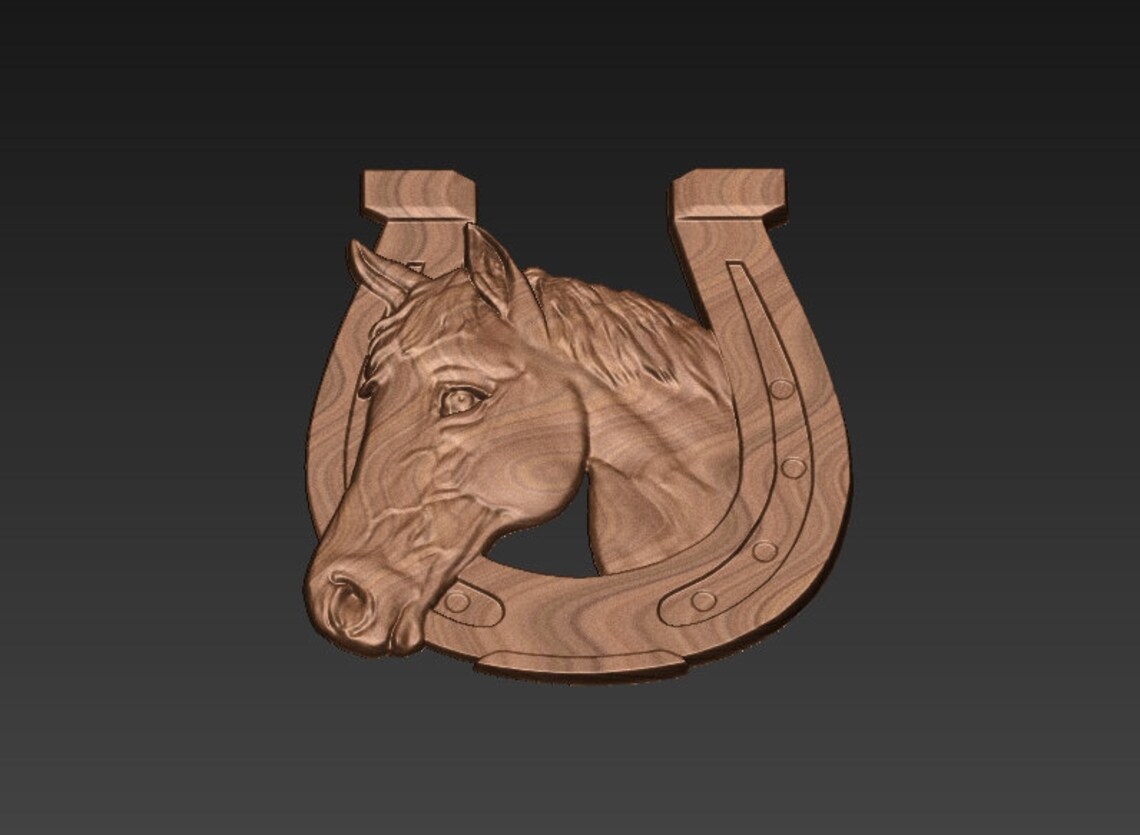 Horseshoe Digital File for CNC, 3D STL File, Engraver, Artcam, Wood ...