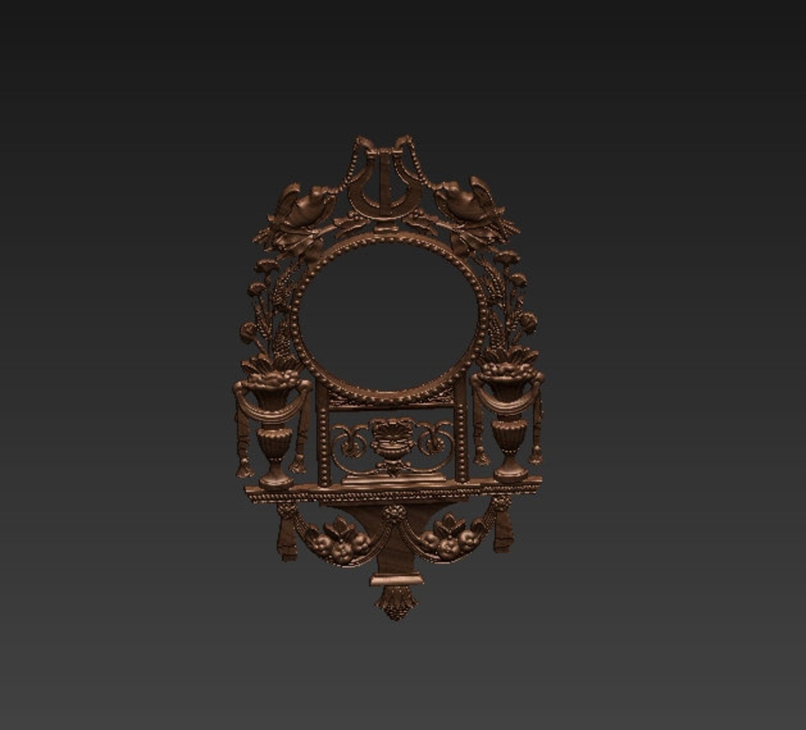 Clock Frame Digital File for CNC, 3D STL File, Engraver, Artcam, Wood ...