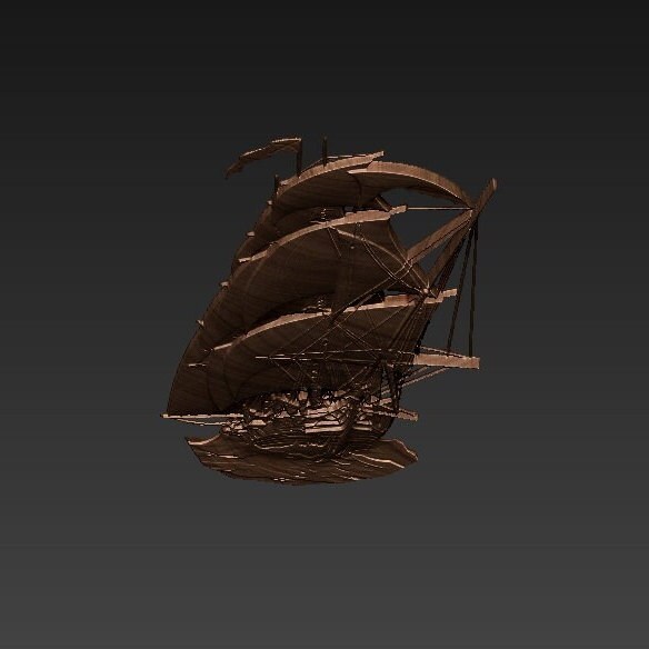 Ship 3D File for CNC, 3D STL File, Engraver, Artcam, Wood, Wall Decor ...