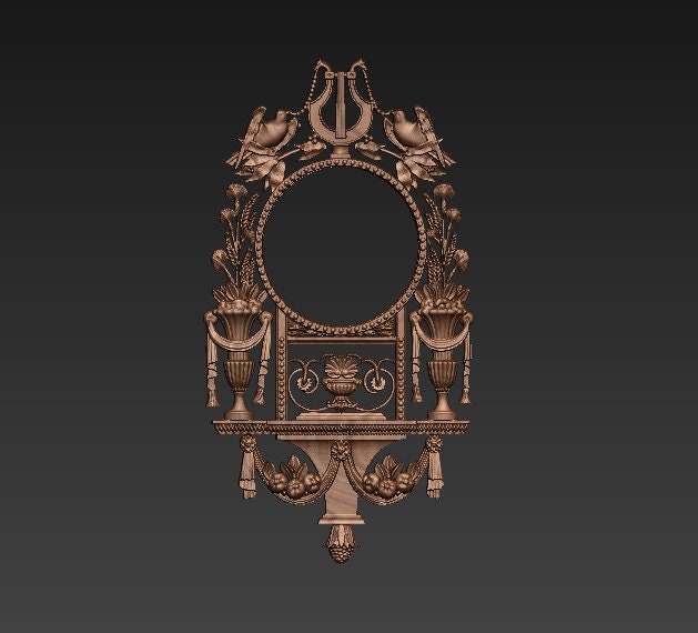 Clock Frame Digital File for CNC, 3D STL File, Engraver, Artcam, Wood ...