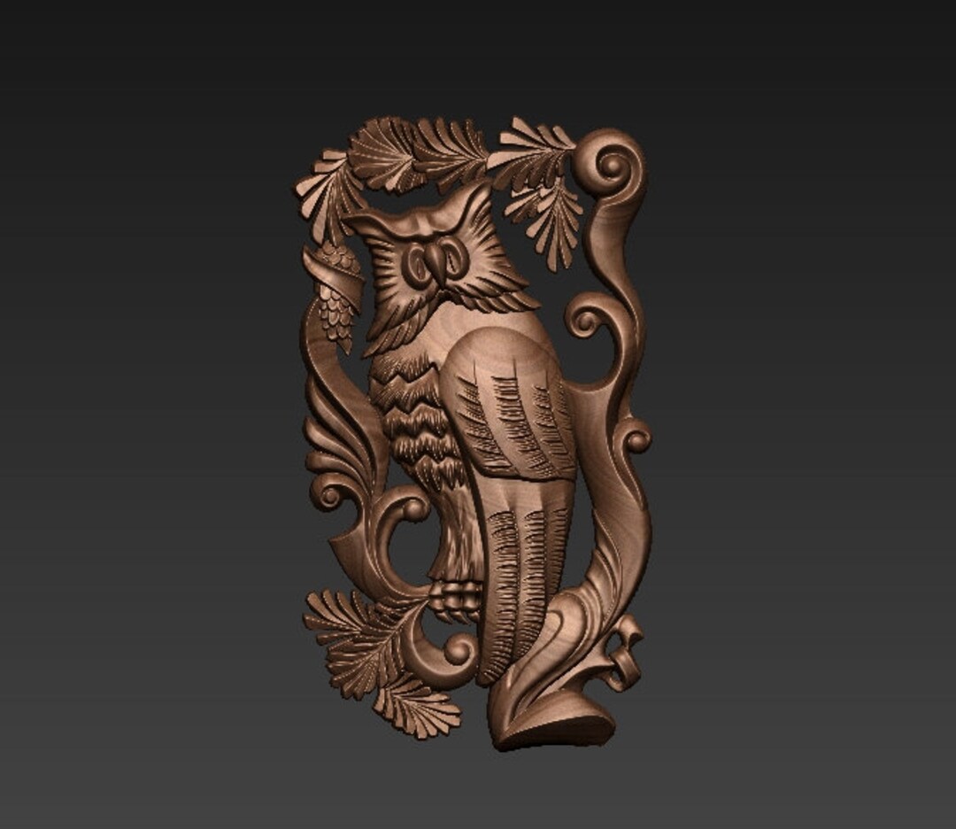 Owl File for CNC 3D STL File Engraver Artcam Wood Wall - Etsy