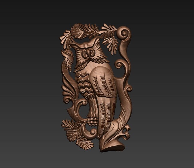 Owl File for CNC 3D STL File Engraver Artcam Wood Wall - Etsy