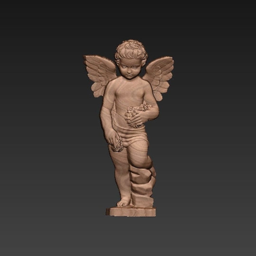 Angel File for CNC, 3D STL File, Engraver, Artcam, Wood, Wall Decor ...