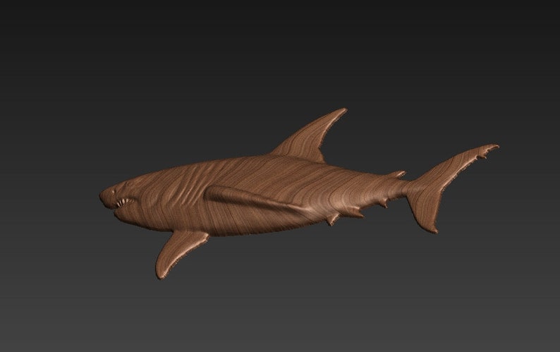 Shark Digital File for CNC, 3D STL File, Engraver, Artcam, Wood, Wall ...