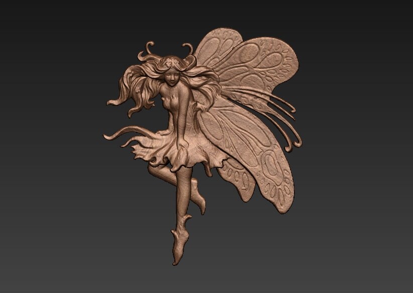 Fairy Digital File for CNC, 3D STL File, Engraver, Artcam, Wood, Wall ...