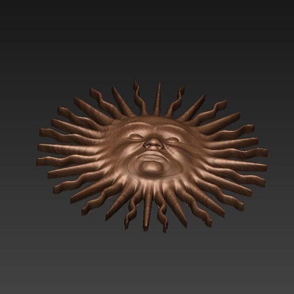 The Sun Digital File for CNC, 3D STL File, Engraver, Artcam, Wood, Wall ...