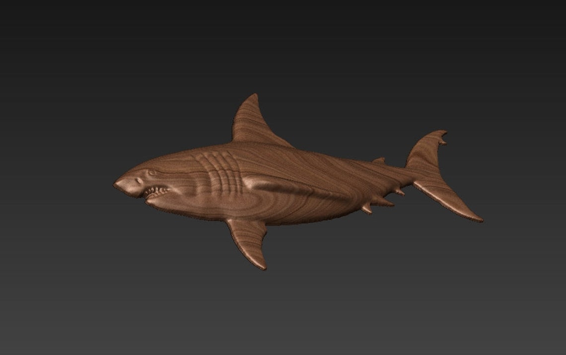 Shark Digital File for CNC, 3D STL File, Engraver, Artcam, Wood, Wall ...