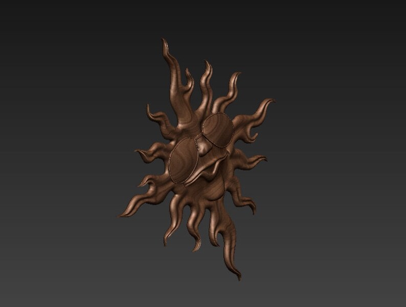 The Sun Digital File for CNC, 3D STL File, Engraver, Artcam, Wood, Wall ...