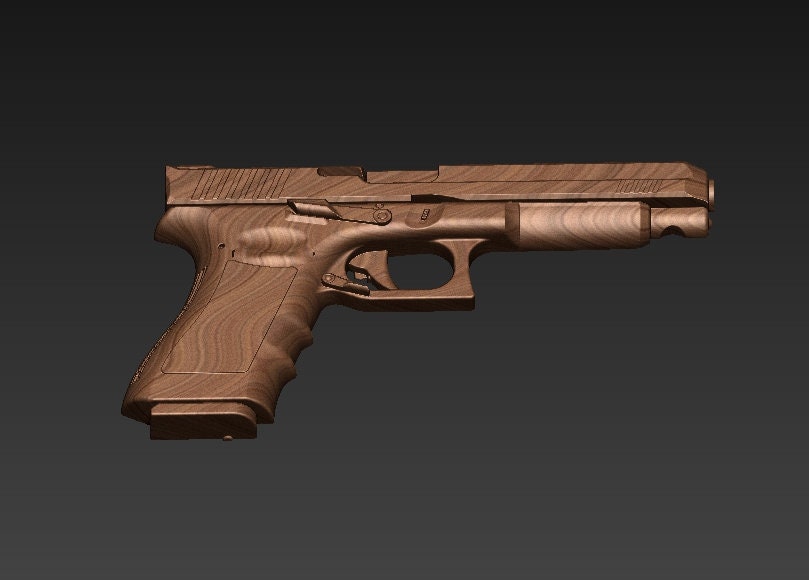 Glock Digital File for CNC, 3D STL File, Engraver, Artcam, Wood, Wall ...