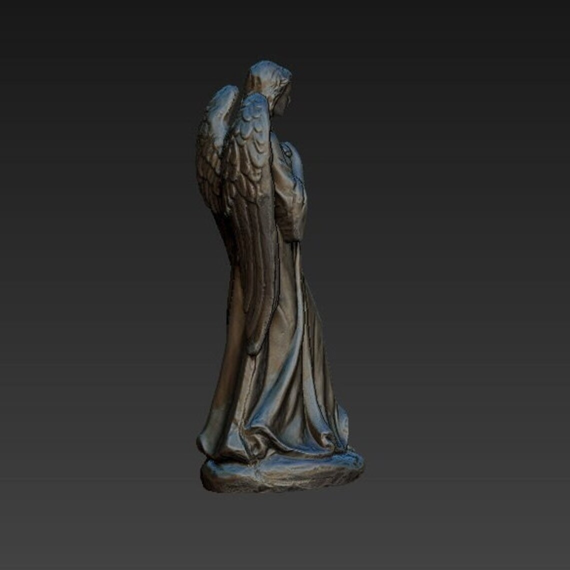 Girl Angel Statuette Digital File for CNC, 3D STL File, Engraver ...