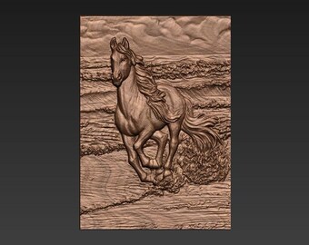 Horse Head Digital File for CNC, 3D STL File, Engraver, Artcam, Wood ...