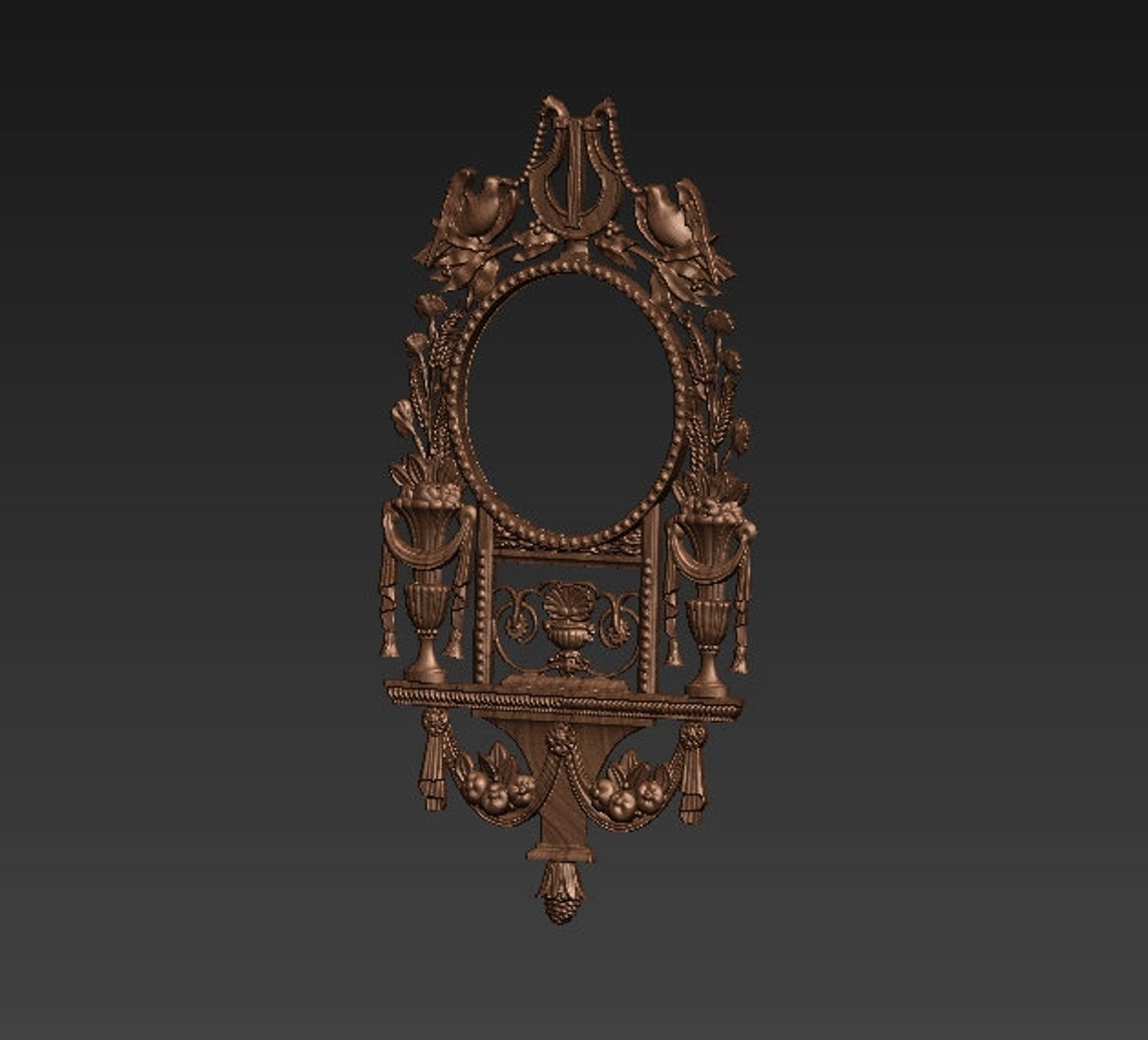 Clock Frame Digital File for CNC, 3D STL File, Engraver, Artcam, Wood ...