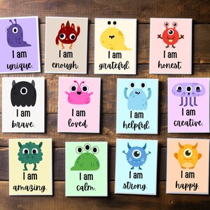 12 Printable Positive Affirmation Cards for Kids, Empowering Kids ...