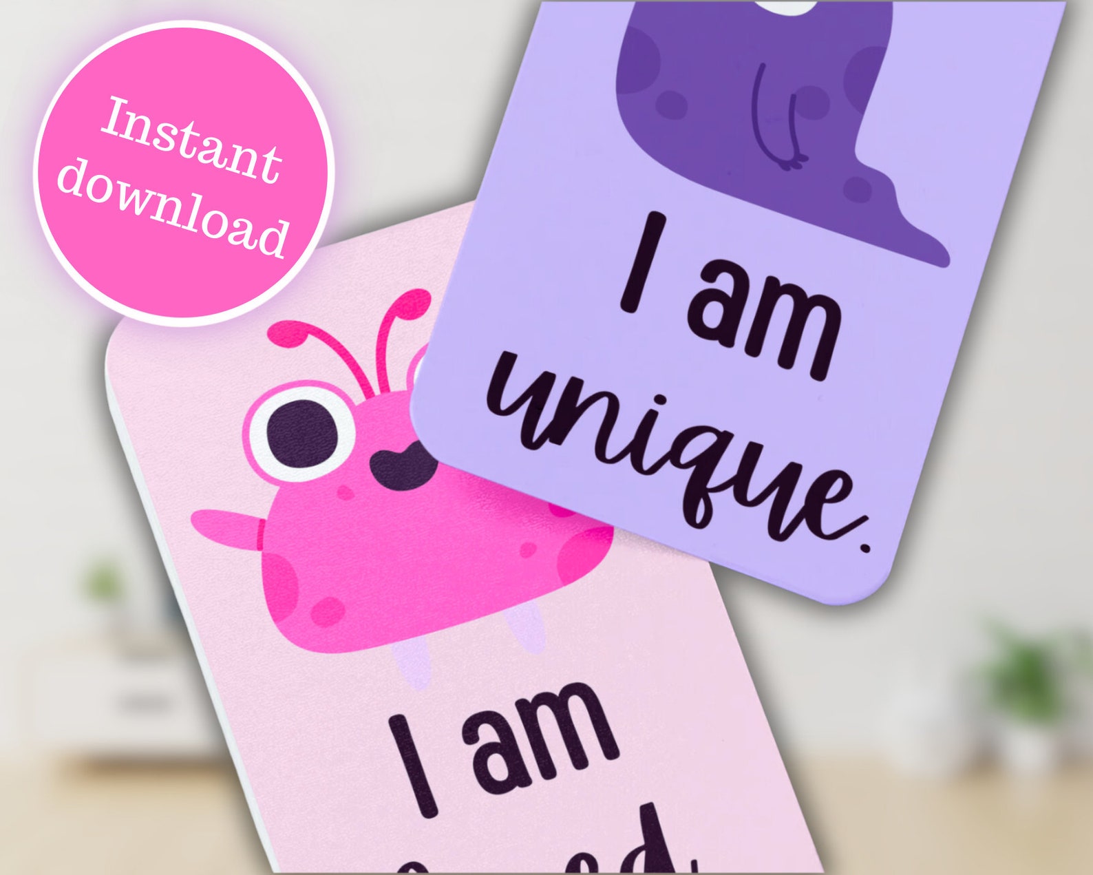 12 Printable Positive Affirmation Cards for Kids, Empowering Kids ...