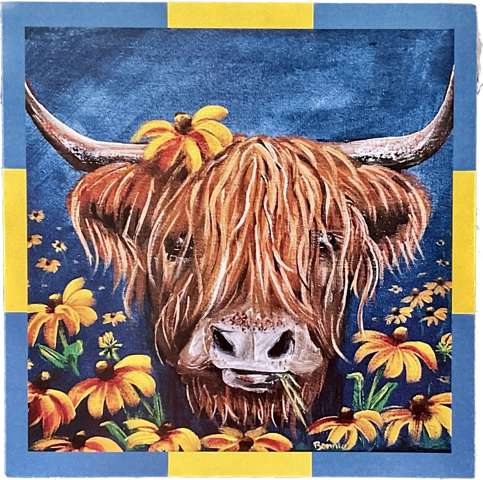 Highland Cow ‘ferdinand’ From Original Acrylic on High Performance ...