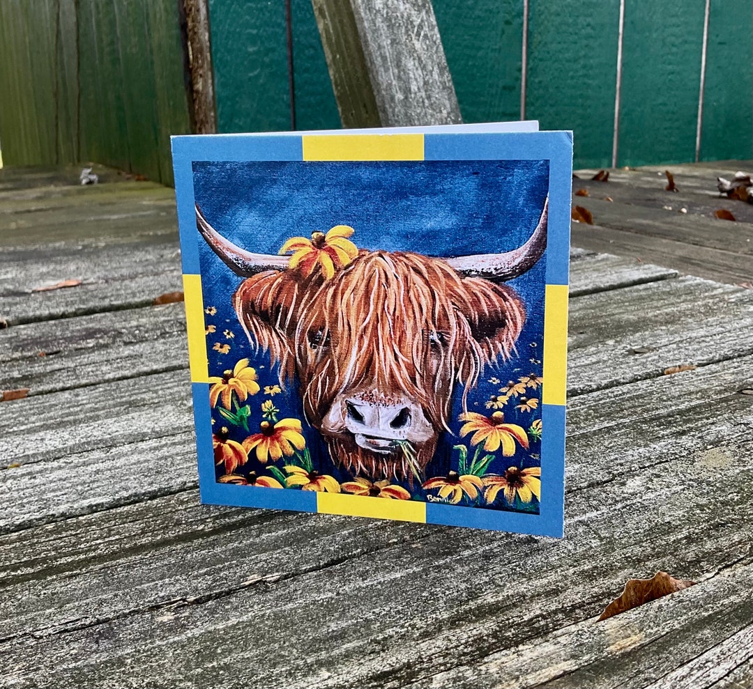 Highland Cow Greeting Card ‘ferdinand’ - Etsy