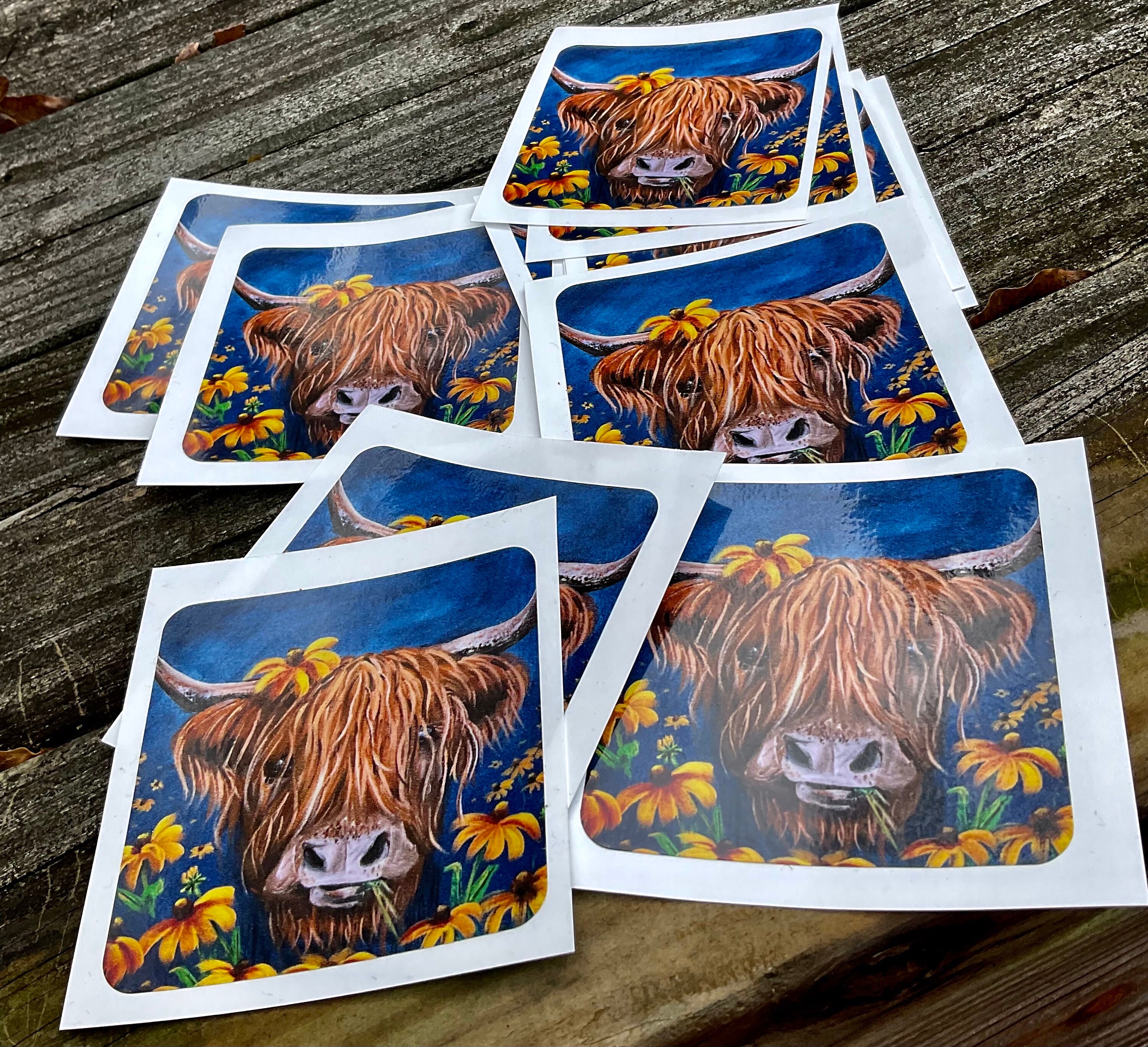 Highland Cow ‘ferdinand’ From Original Acrylic on High Performance ...