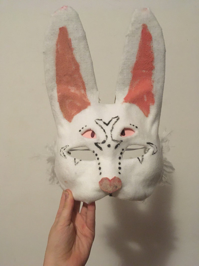 White Rabbit Therian Mask - Etsy
