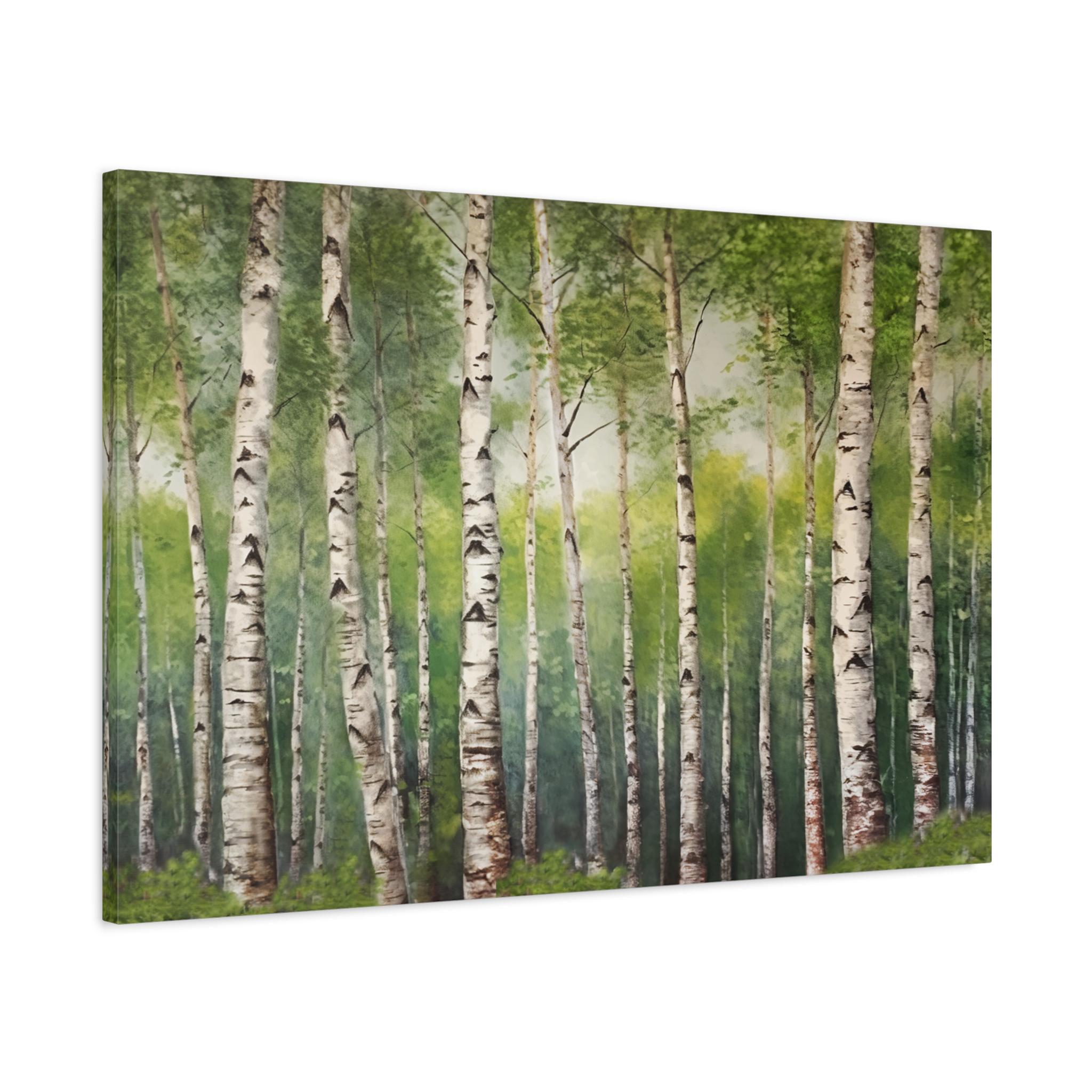 Birch Trees Wrap-around Canvas Wall Art - Etsy