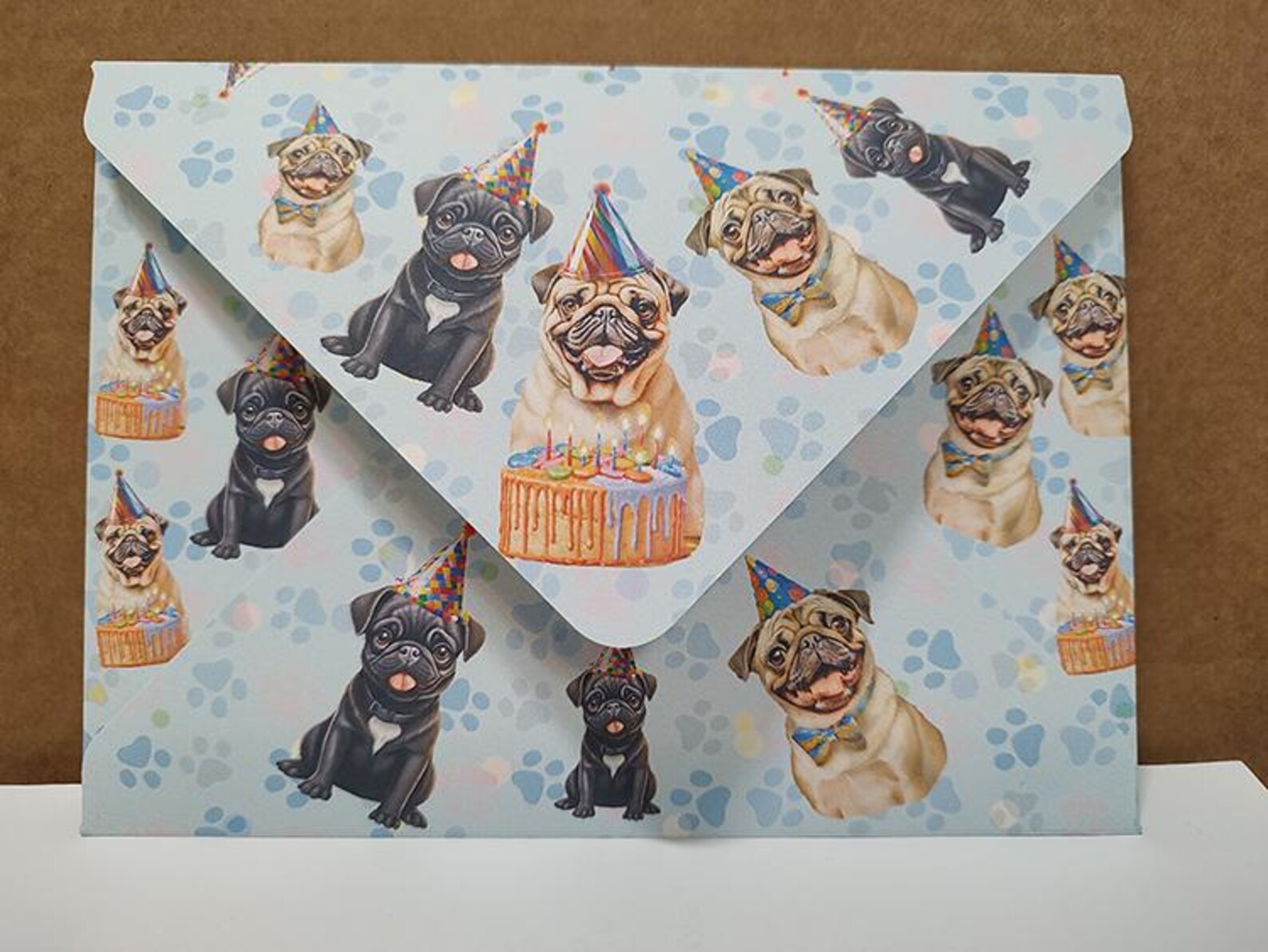 Gang of Pugs Birthday Card Unique Pug Envelope - Etsy