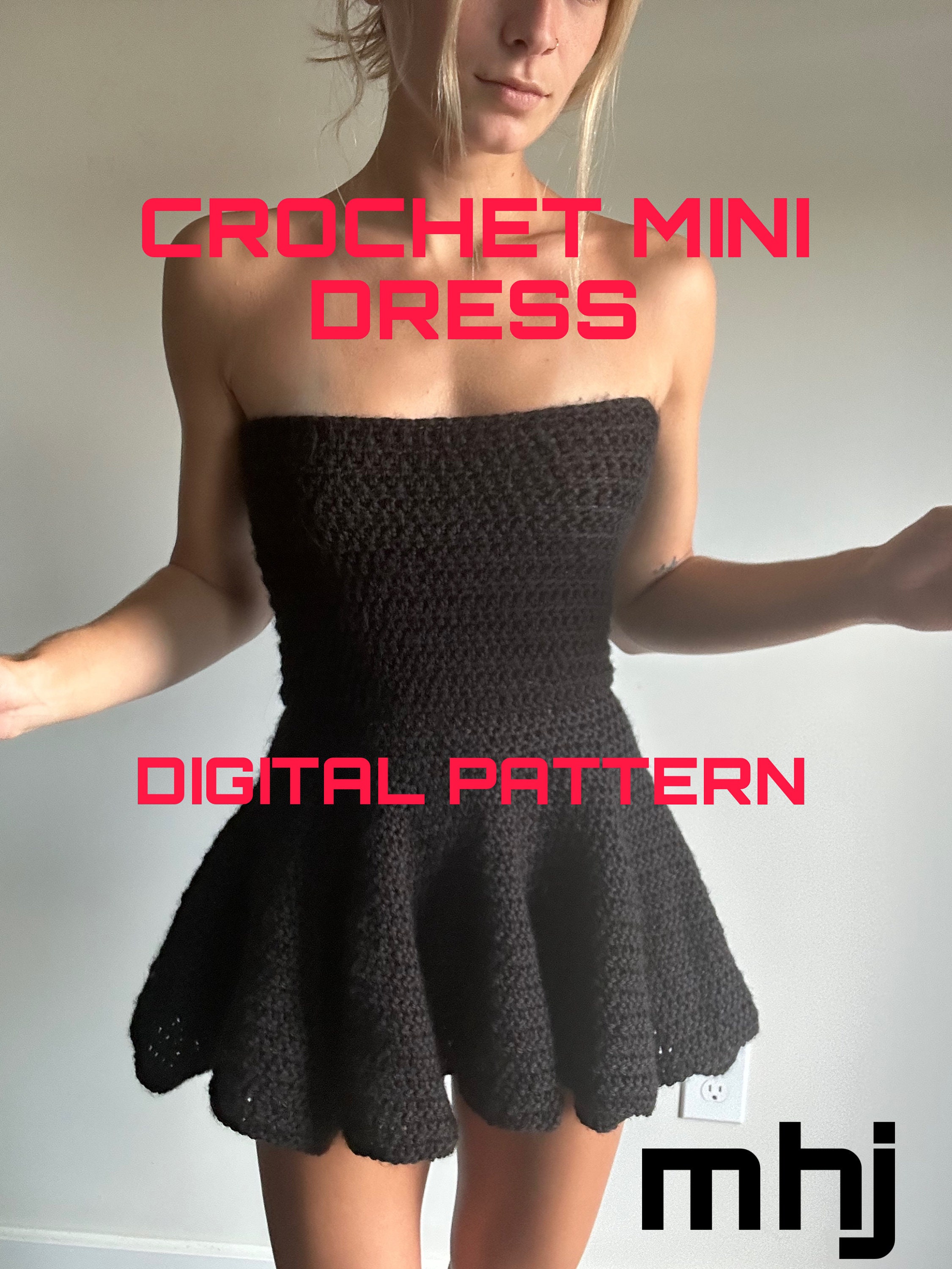 Crochet Mini Dress Pattern - Etsy