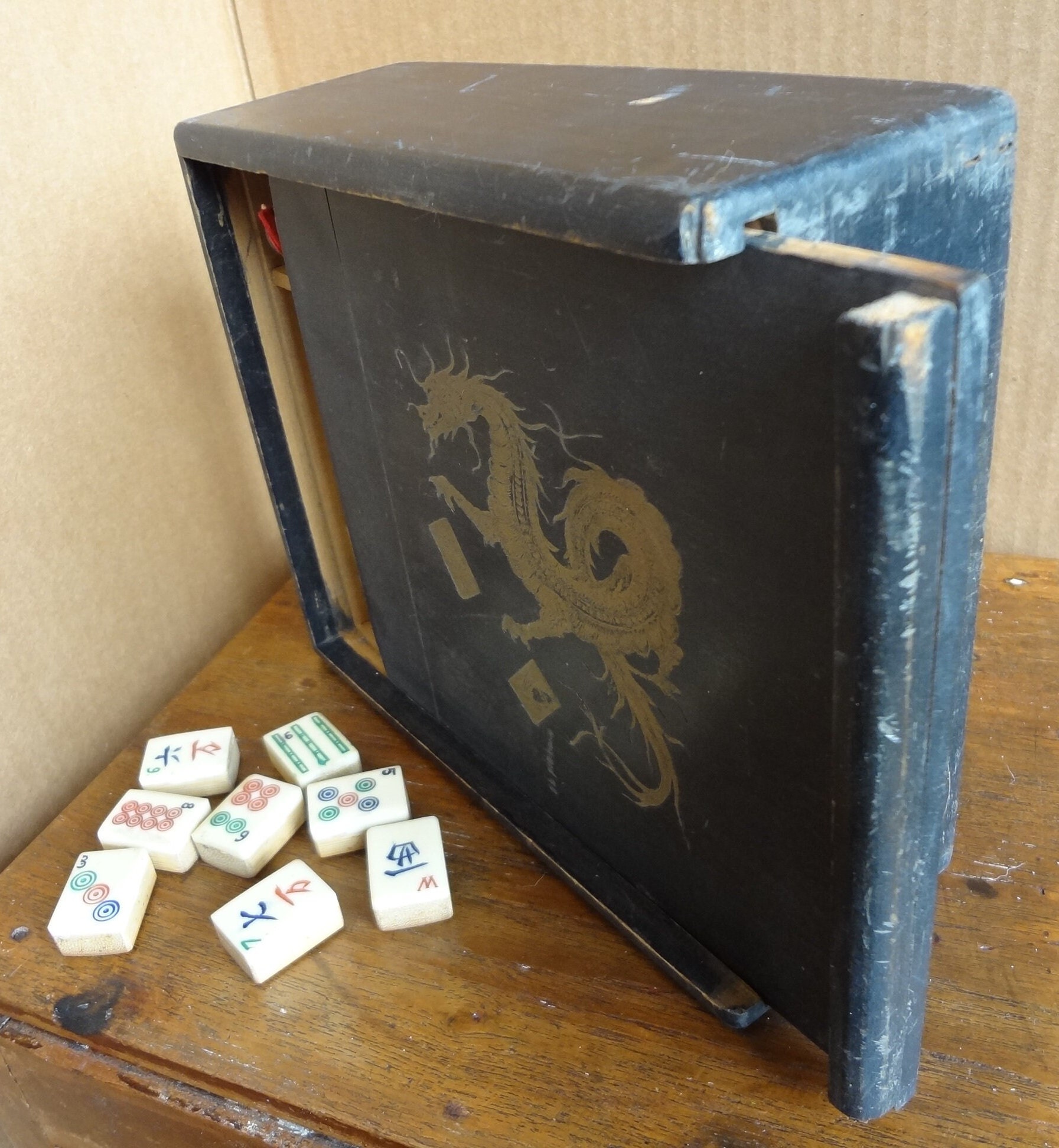 Antique Complete Mah Jong Set, Bone and Bamboo, in Box, With Extras - Etsy