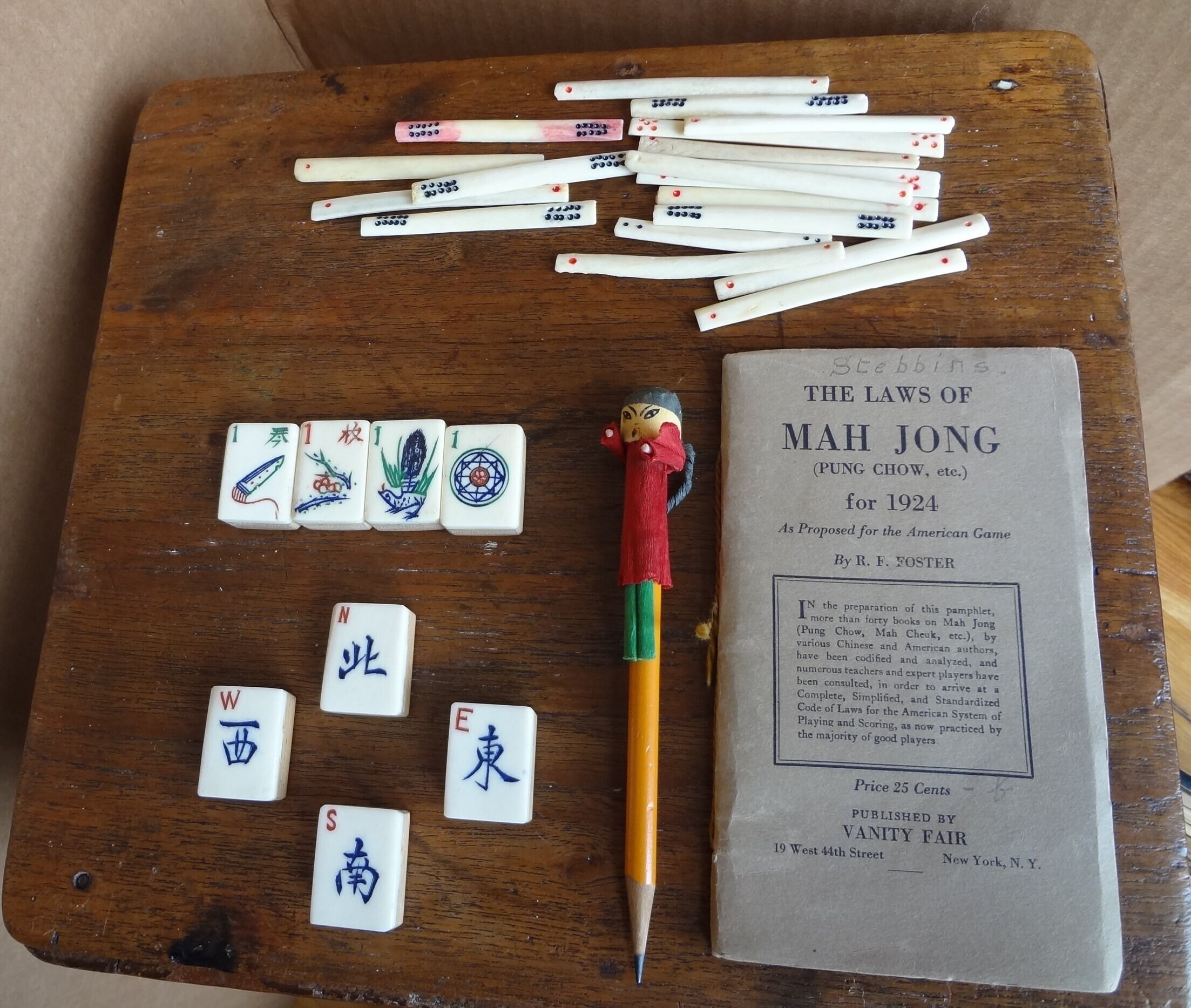Antique Complete Mah Jong Set, Bone and Bamboo, in Box, With Extras - Etsy