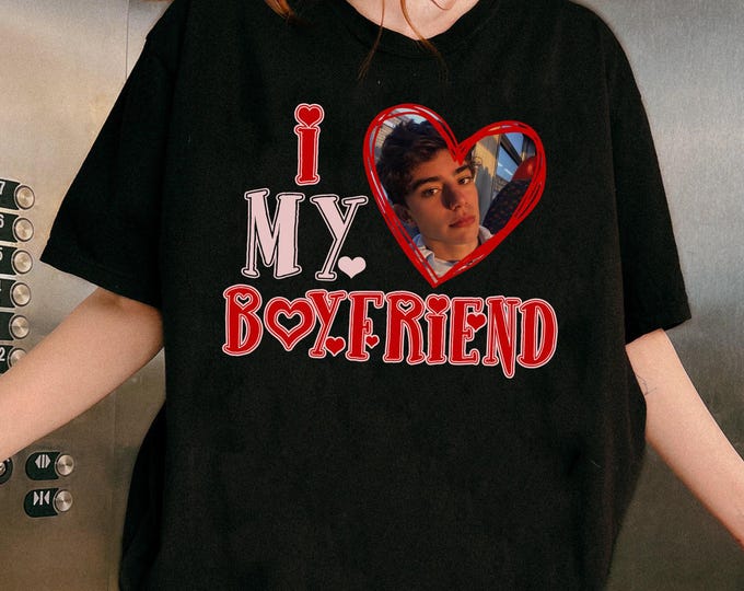 Custom Girlfriend Shirt Custom Photo Shirt Custom Face Shirt I Love My ...