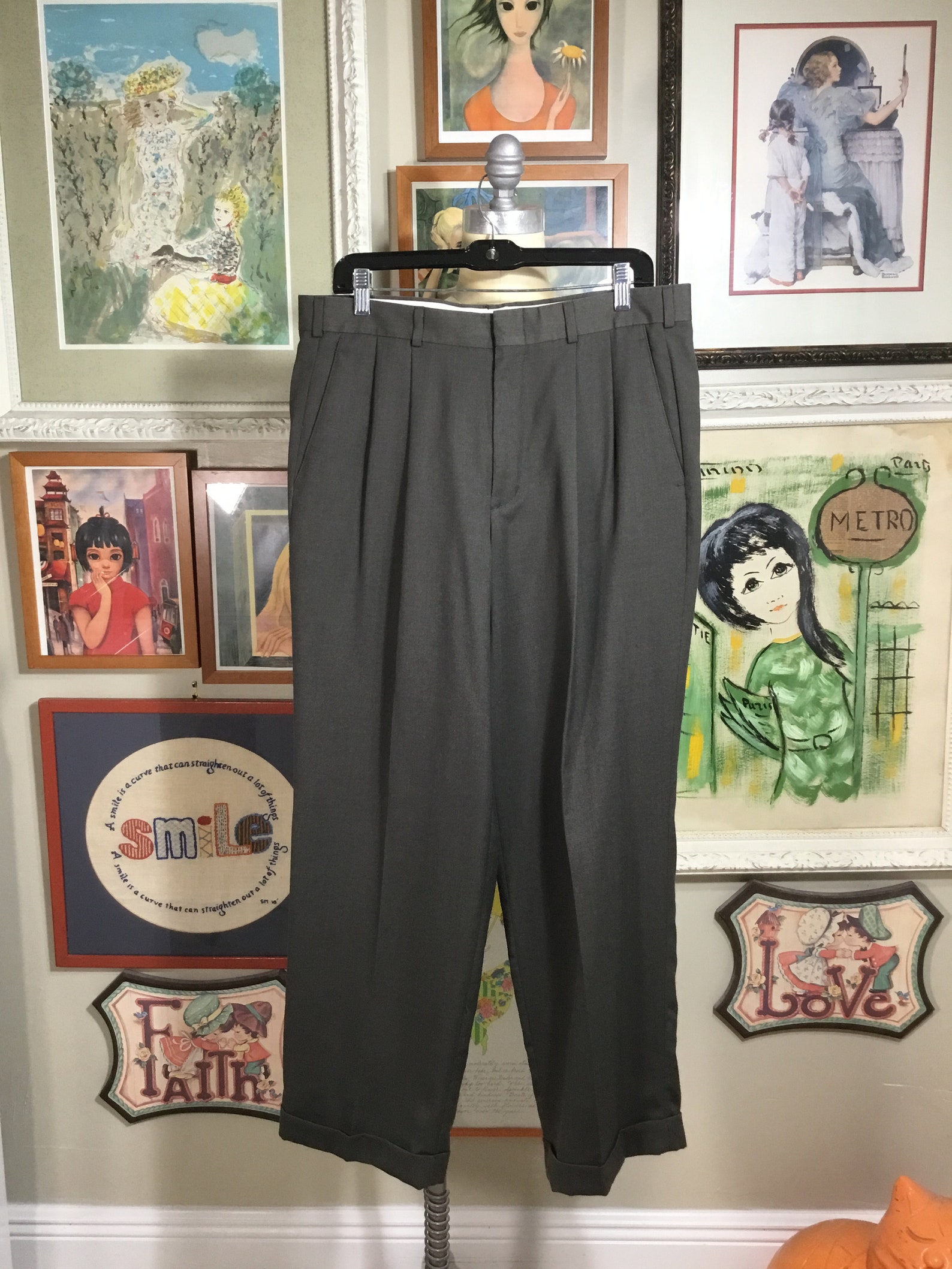 Dockers Slates 1980’s Men’s Pleated Trousers - Etsy