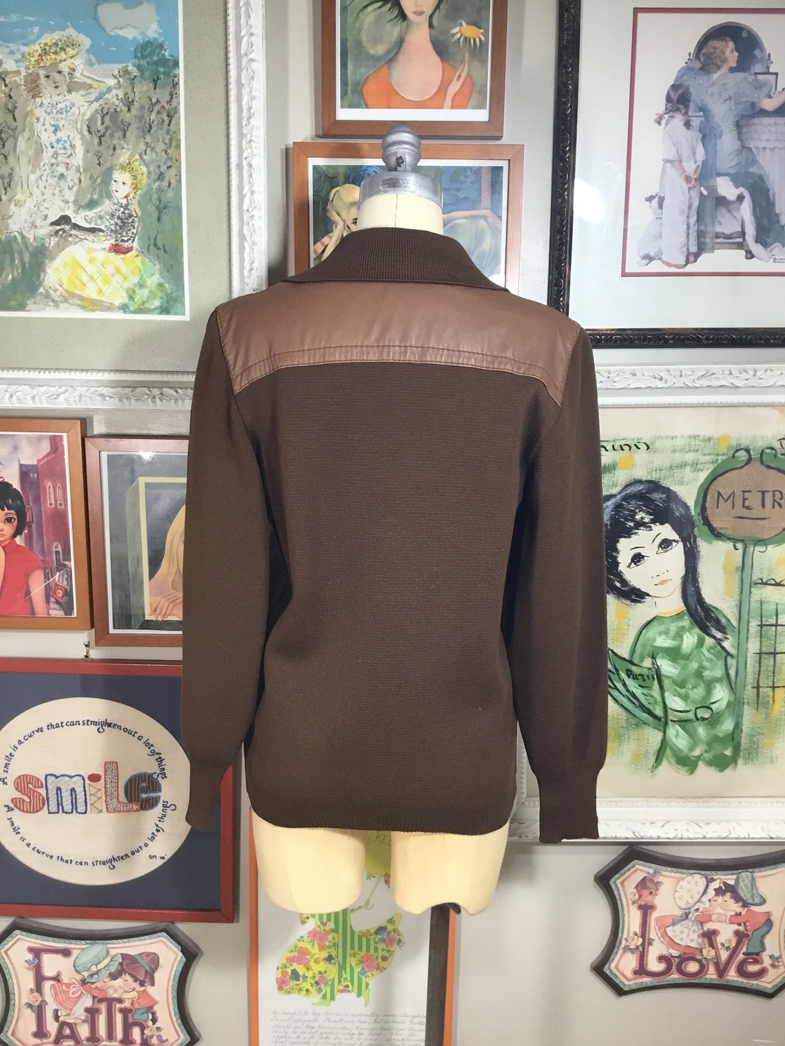 Torras Spain 1950s Mens Leather Knit Jacket - Etsy