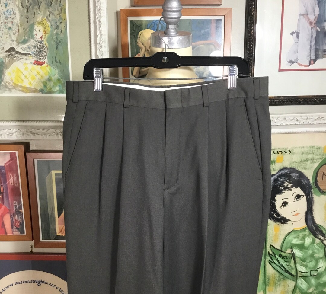 Dockers Slates 1980’s Men’s Pleated Trousers - Etsy