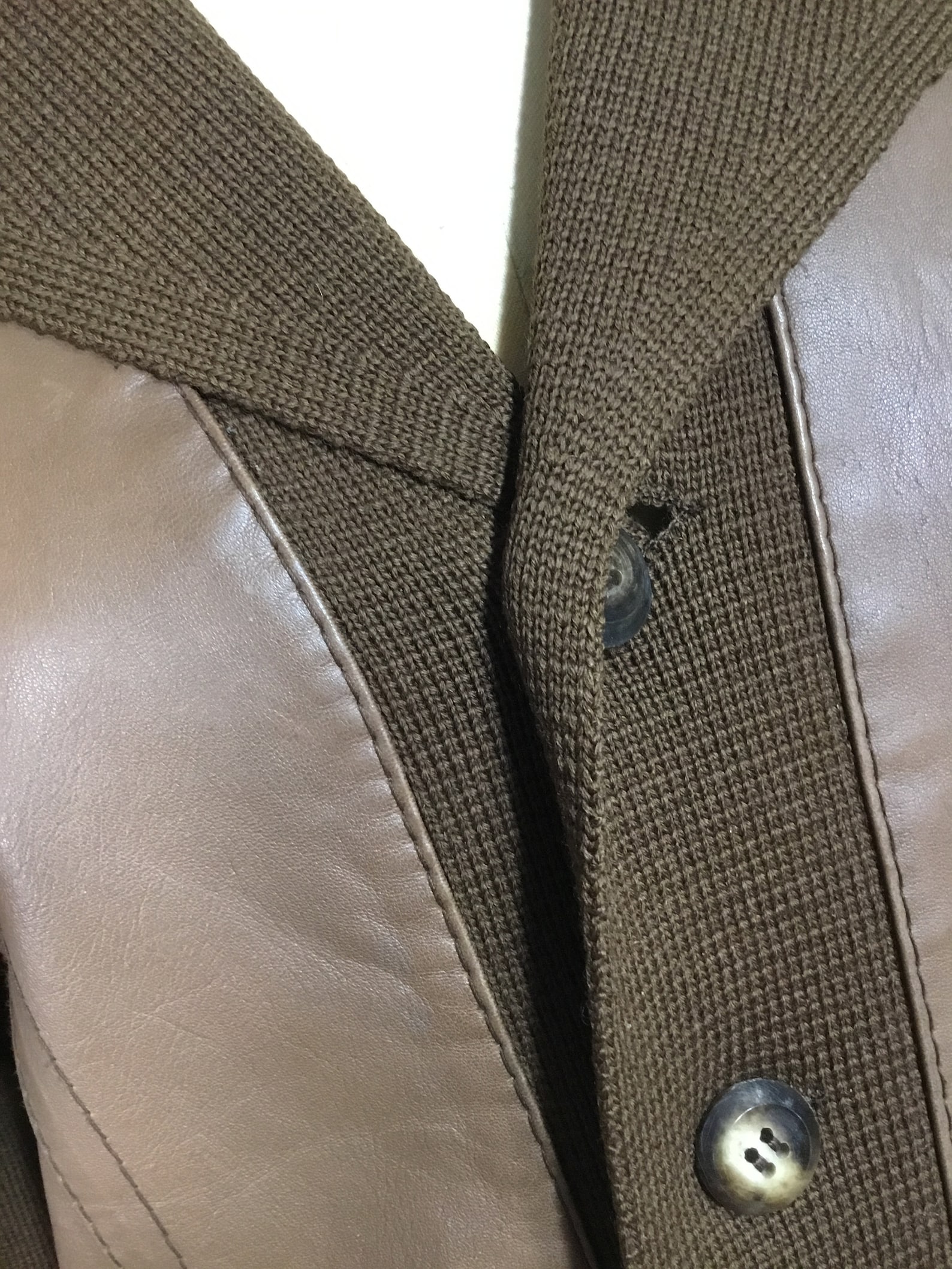 Torras Spain 1950’s Men’s Leather Knit Jacket - Etsy