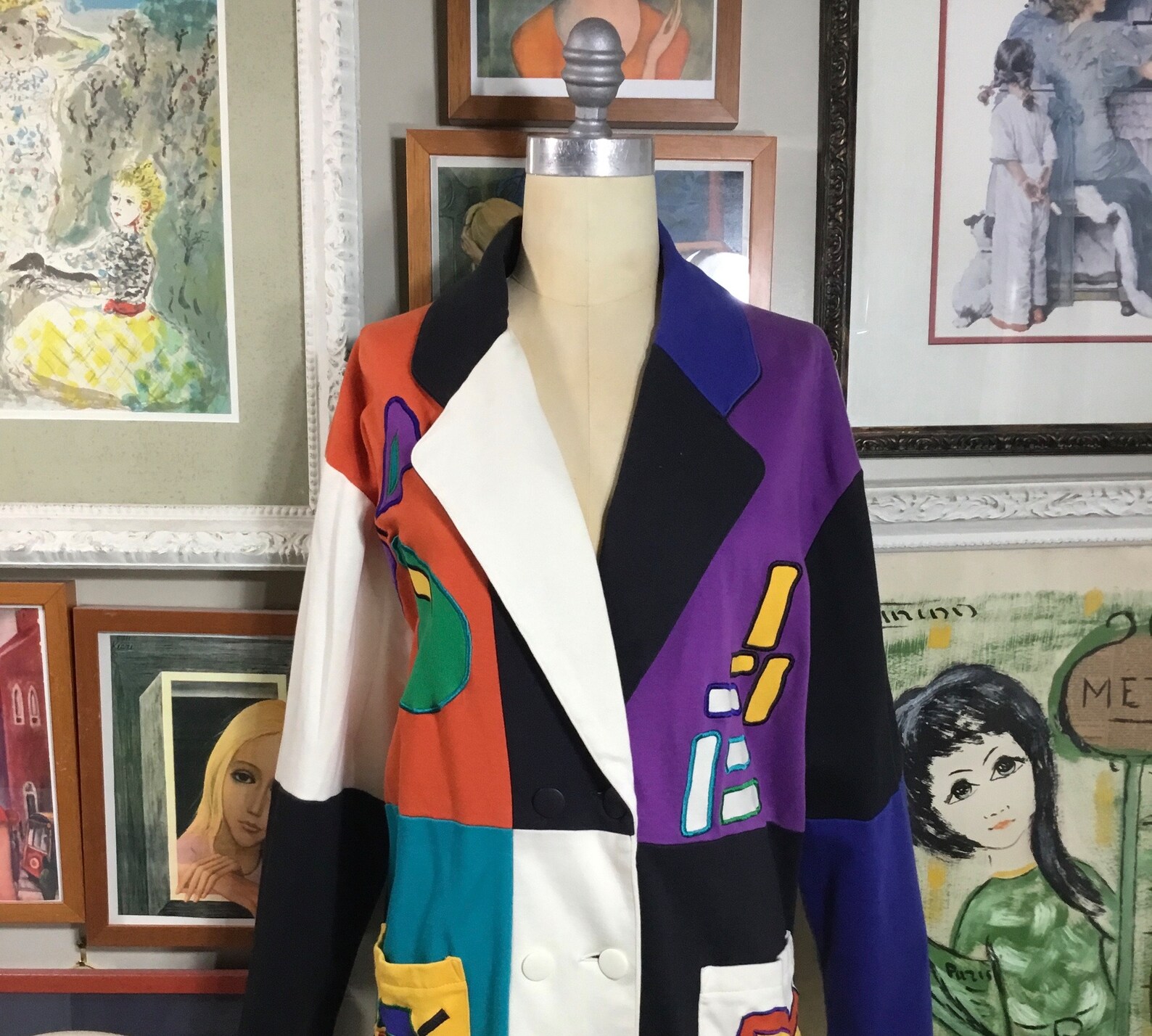 I.B. Diffusion 1980’s Women’s Multi Color Colorblock Jacket - Etsy