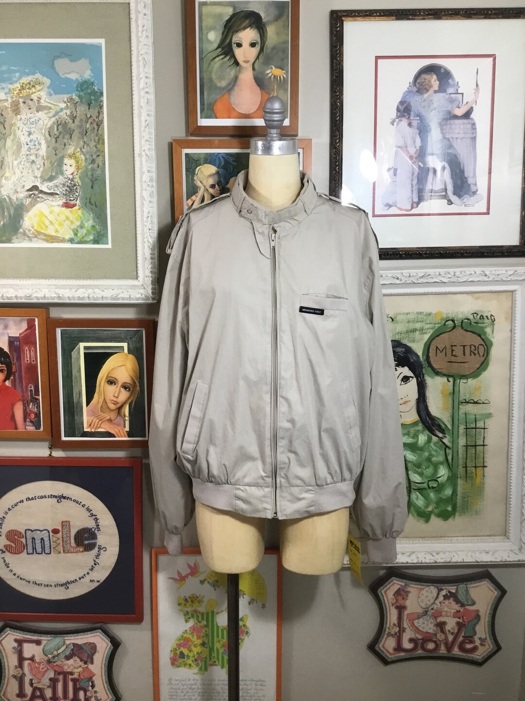 Members Only by Europe Craft 1980s Mens Khaki Jacket-large - Etsy