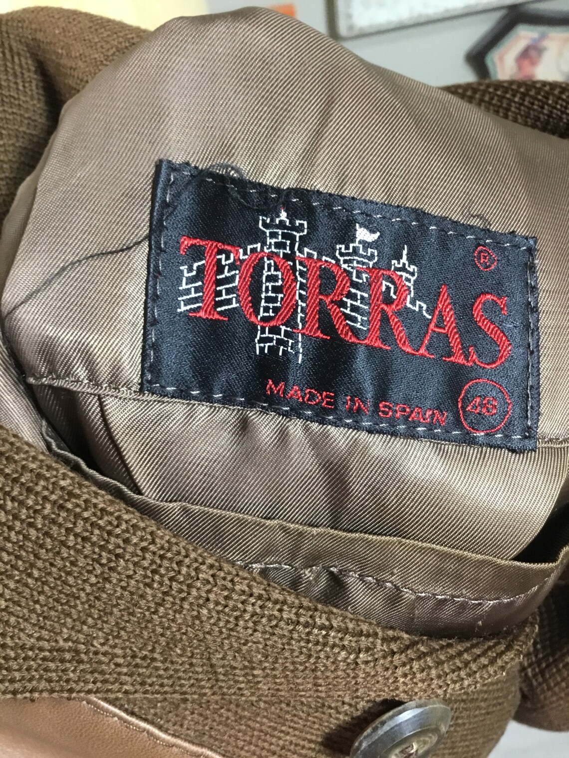 Torras Spain 1950s Mens Leather Knit Jacket - Etsy