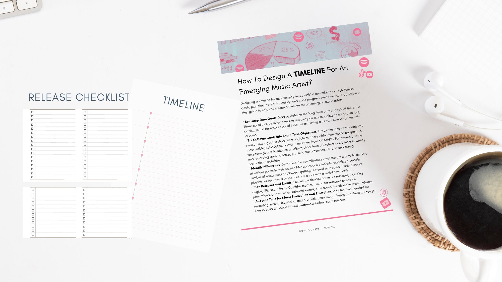 Music Marketing Plan Printable Template, Artist Planner, Music Business ...
