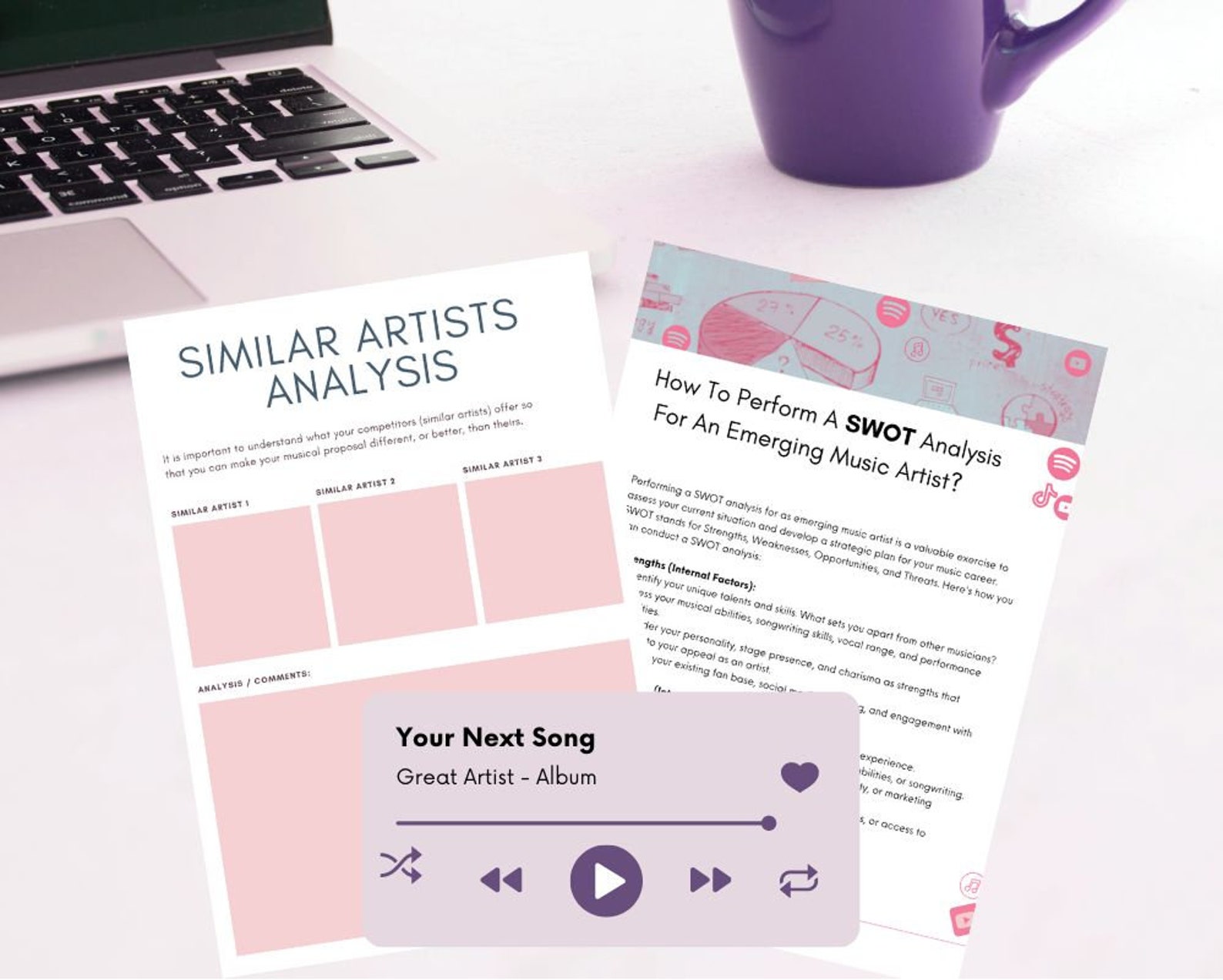 Music Marketing Plan Printable Template, Artist Planner, Music Business ...