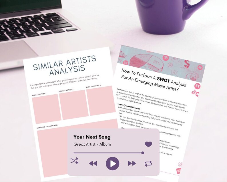 Music Marketing Plan Printable Template, Artist Planner, Music Business ...