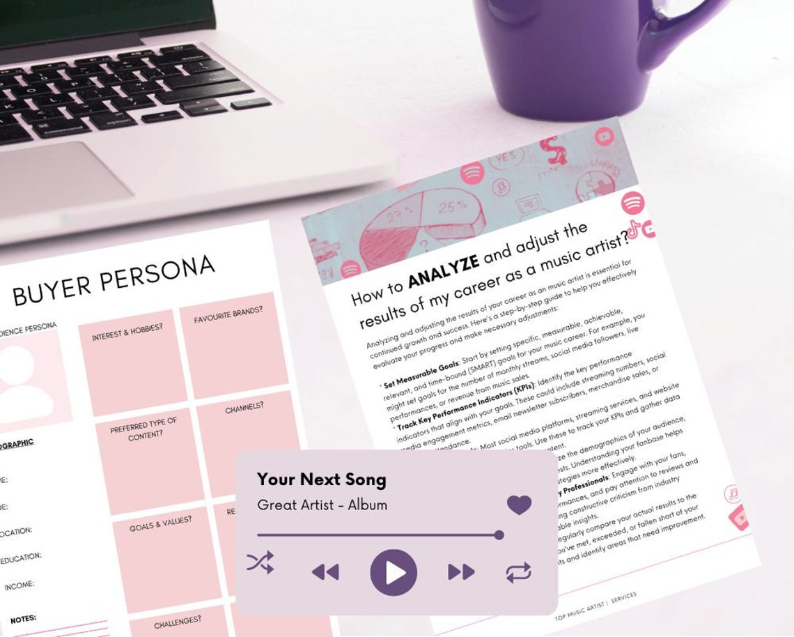 Music Marketing Plan Printable Template, Artist Planner, Music Business ...
